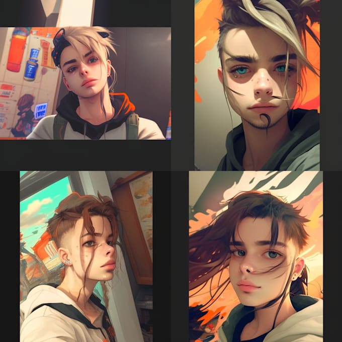 Avatar drawing with artificial intelligence by Fanpagefanpage | Fiverr