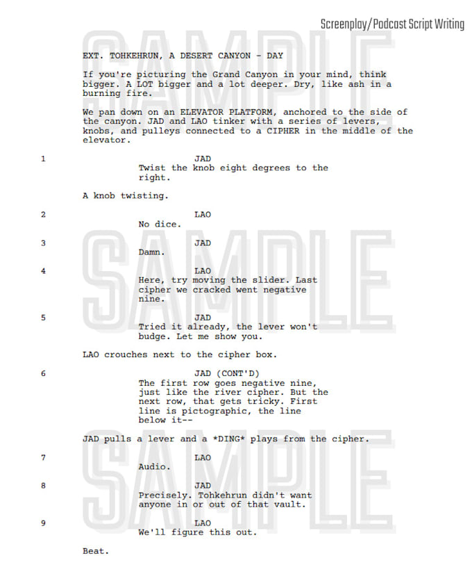 Write creative essays, screenplays, or scripts for you by Thebeallman ...