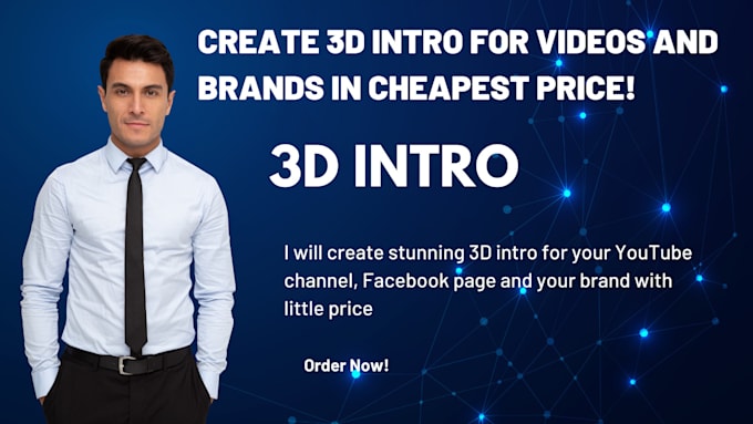 Make a 3d intro for your video or brand by Utmanian | Fiverr