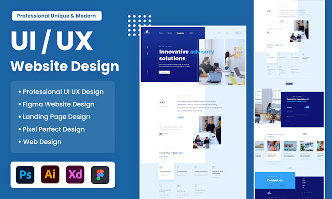 Create ui ux design in figma for website design, app design by Arpatel7050 | Fiverr