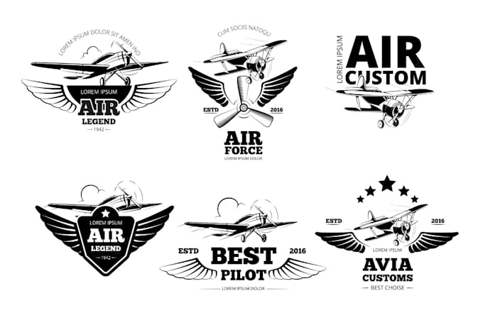 Creative high quality aviation logo with free source file by Marlene ...