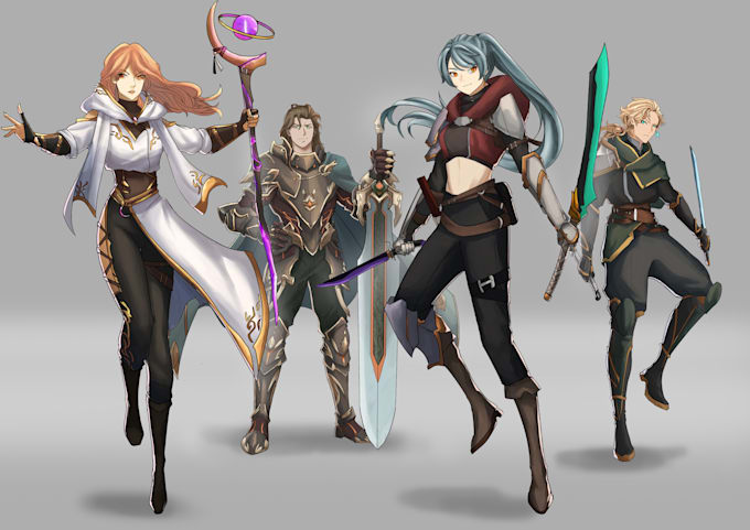 Draw your rpg game character design by Whiteghul | Fiverr