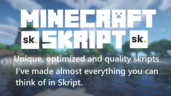Make a custom minecraft skript for you by Aangepast | Fiverr