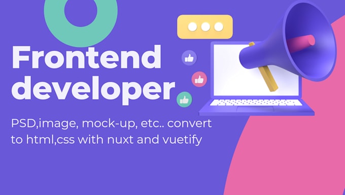 Do your frontend web desgin in html, css, js or vuejs by Tyosa_ | Fiverr