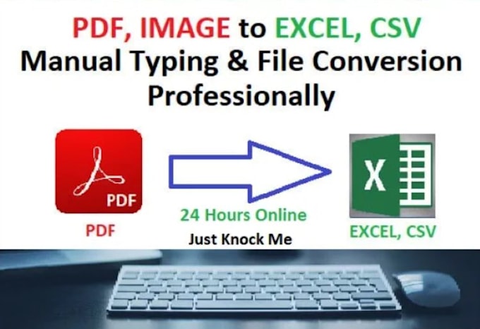 Convert pdf to word, pdf to excel or csv manual typing by Kamendrasing931 | Fiverr