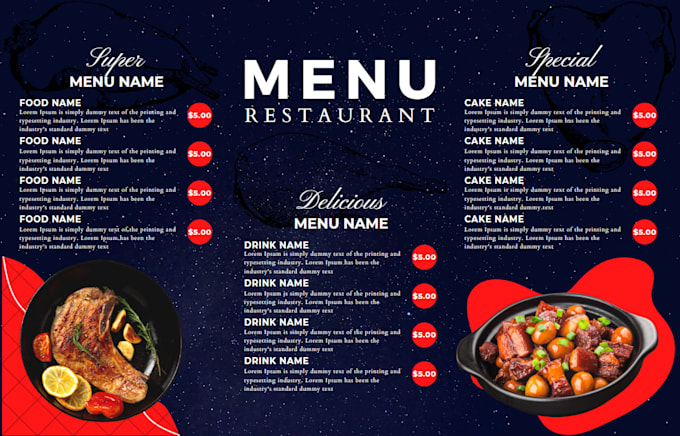 Design modern menu restaurant menu digital menu in 12 hours by ...