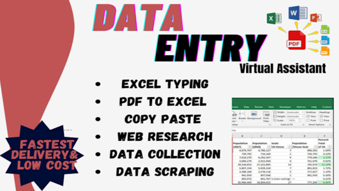 Do perfect data entry copy paste pdf conversion in less time and lower cost by Tejakarthik02 ...