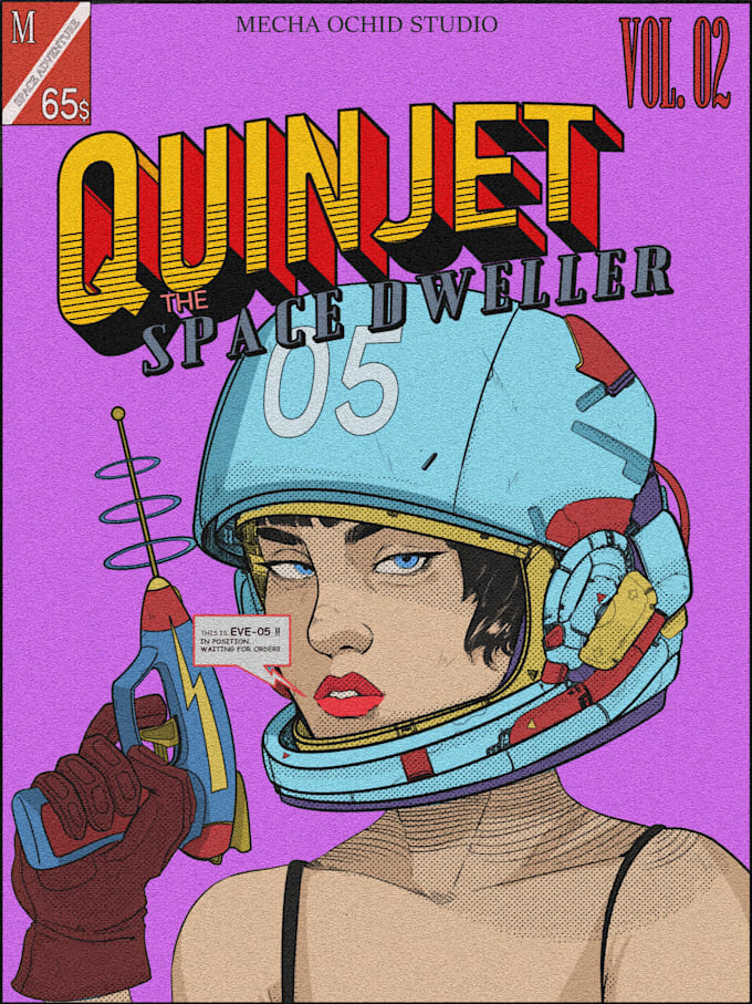 Draw retro comic cover type of style illustration by Centipede_ | Fiverr