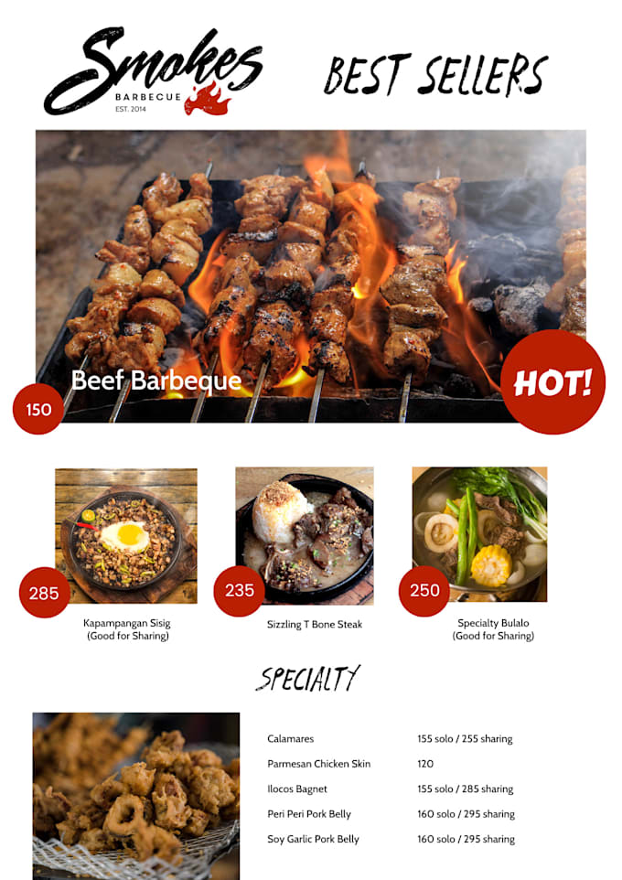 Create menus and posters by Patrickjpeg | Fiverr