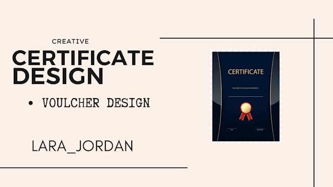 Design an eye catching and unique certificate, voucher template for you ...