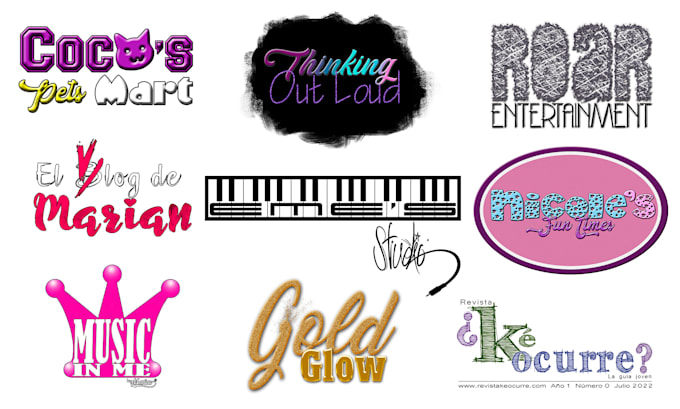 Make a cute text logo for your business, youtube, twitch or streaming ...