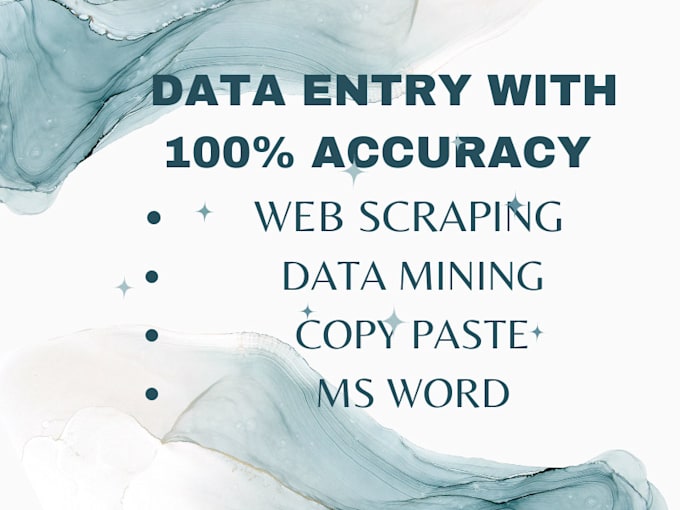 Help you with your boring data entry tasks at 100 percent accuracy by ...