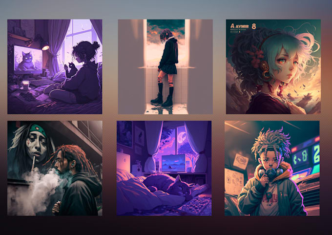 Create an anime album cover for any genre, jpg, png and svg files by ...