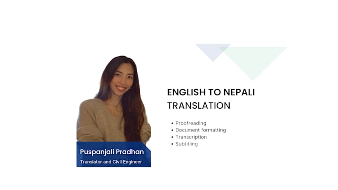 Translate from nepali to english by Puspanjali_p | Fiverr