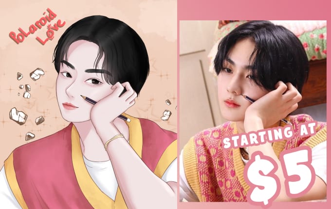 Draw You In Anime Manhwa Webtoon Style By Isnanridhos Fiverr