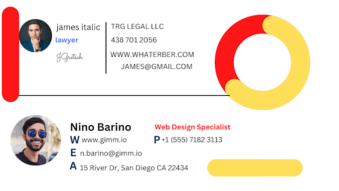 Give you email signature outlook signature clickable html source email ...