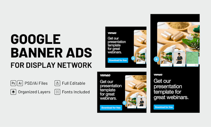 Design google banner ads that drive conversions by Mfaizanfaizi | Fiverr