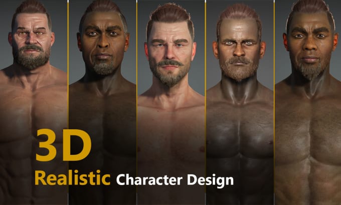 Do 3d realistic character design and animations for you by ...