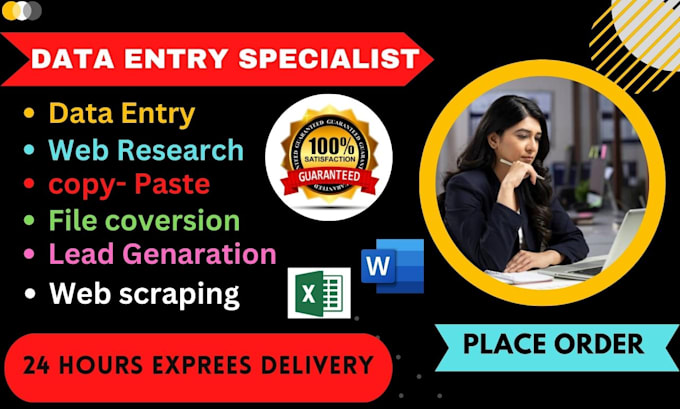 Do data entry, copy paste, web research, virtual assistance by Farhanarahman01 | Fiverr