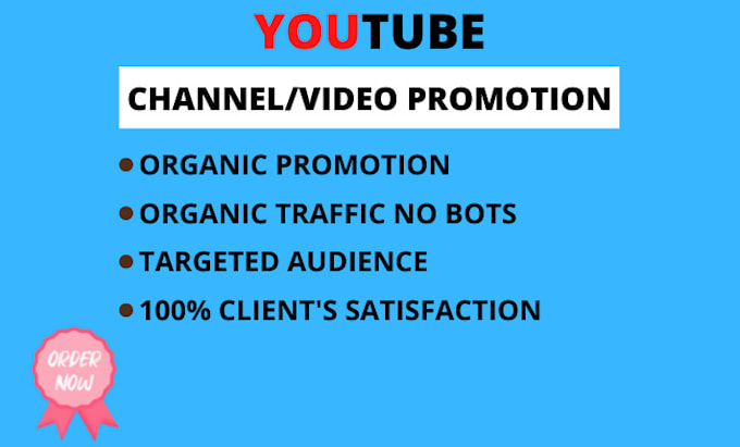 Do organic youtube video, channel promotion organic subscribers by ...