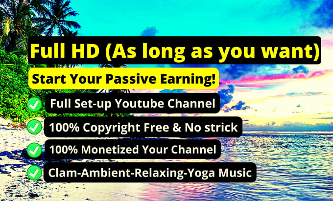 Create youtube channel 50x1 hour relaxing meditation music videos by ...