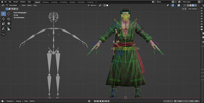 Do 3d character rigging in blender by Gladiatormb | Fiverr