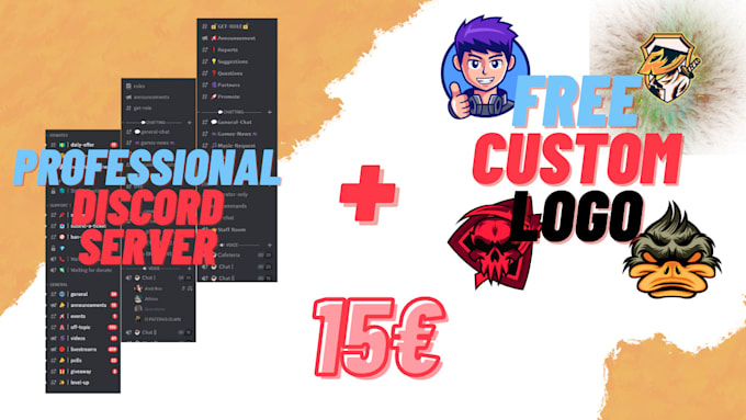 Setup your discord server and i will give you a free custom logo by ...