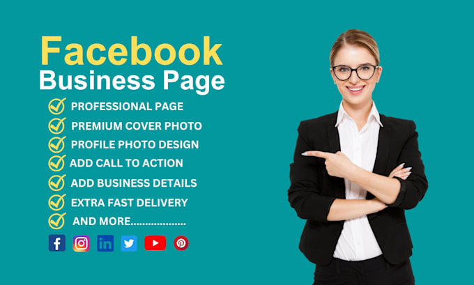 Create a professional facebook business page setup and cover design by ...