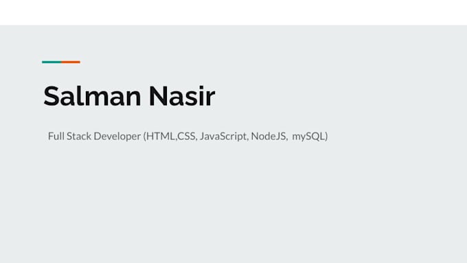 Do backend development nodejs javascript expressjs by Salmannasir119 ... Do backend development nodejs javascript expressjs by Salmannasir119 ...