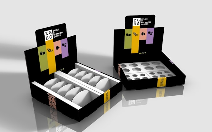 Design you product counter display stand from cardboard by ...