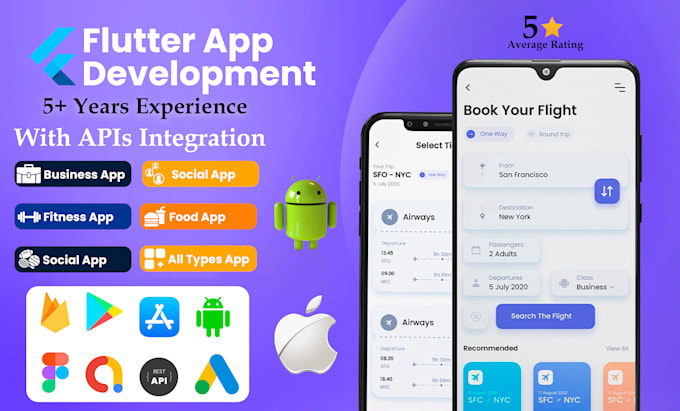 Develop Android And Ios Mobile App Using Flutter By Dcodax Fiverr