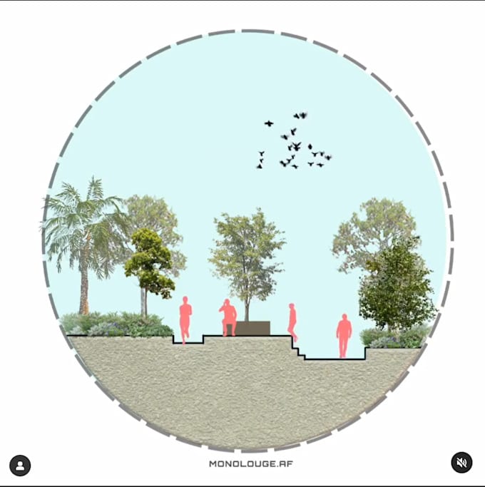 Creat urban graphic animation urbanlandscape section by Atikaarafah ...