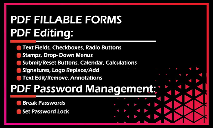 Redesign or convert pdf and create fillable pdf form by Exesajeed | Fiverr