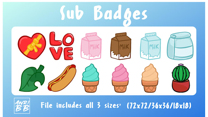Make custom sub badges by Arimcdonell | Fiverr