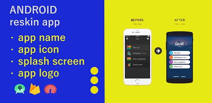 Do reskin and redesign android app by Kiranarshad860 | Fiverr Do reskin and redesign android app by Kiranarshad860 | Fiverr