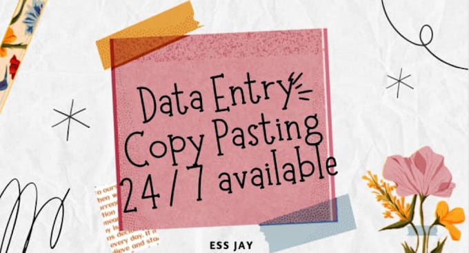 Do data entry, typing and copy pasting work by Essjay07 | Fiverr