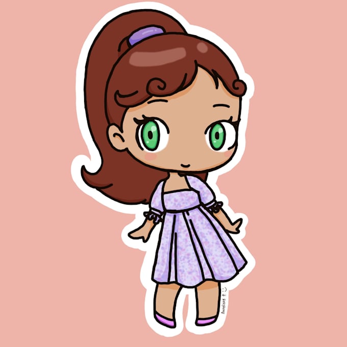 Draw you a personalized chibi in my style by Annapattington | Fiverr
