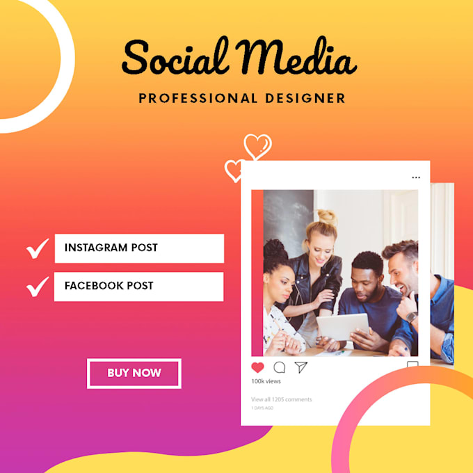 Design professional posts for your instagram or facebook account by ...
