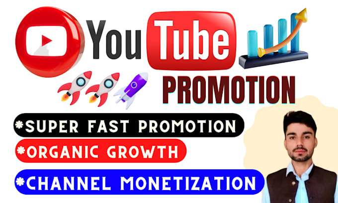 Do organic youtube channel promotion for monetization by Yousafzai521 ...