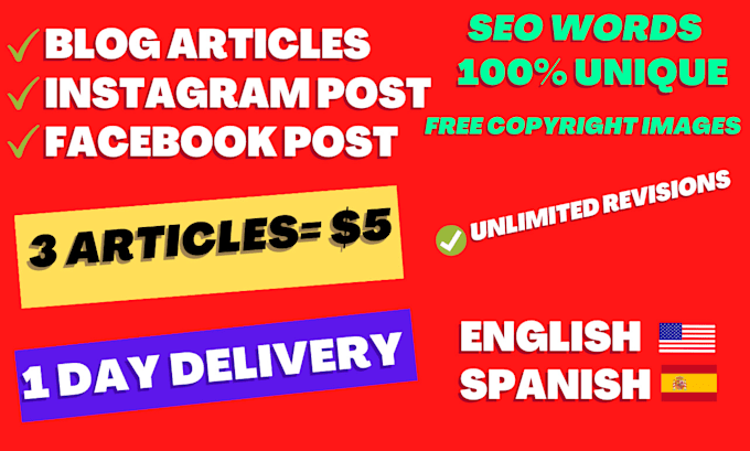 Write articles for you by Wila_design | Fiverr