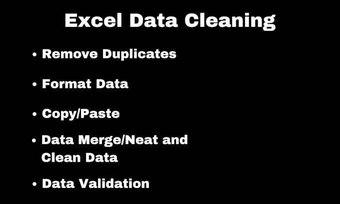 Do excel data cleaning, excel data entry, data cleanup by M_ahmadgrw | Fiverr