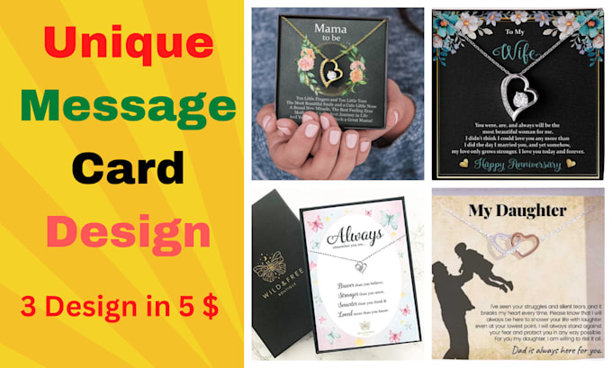 Create unique shine on jewelry message card design by Officialbakht ...