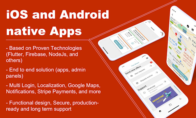 Build your great native ios, android apps with full backend by Digidub | Fiverr