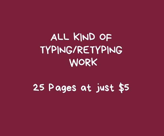 Do fast copy typing, retyping scanned documents work in few hours by ...