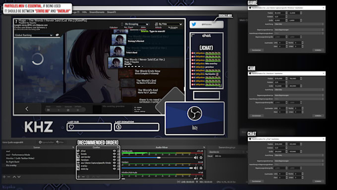Create you a clean looking osu stream overlay by Zkiyokoosu | Fiverr