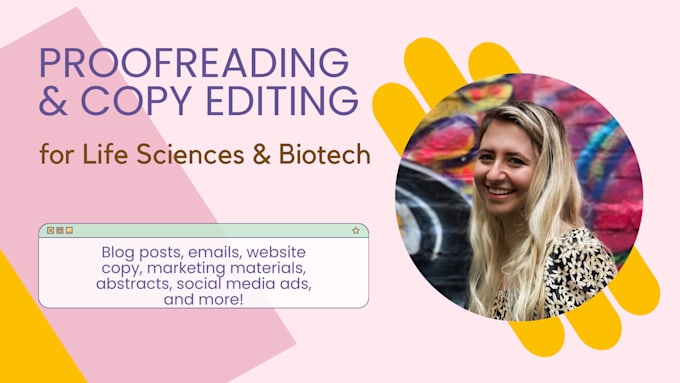 Proofread and edit your life science and biotech copy by Eve243 | Fiverr