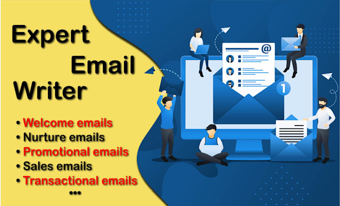 Write welcome , nurture , promotional , sales emails by Buewom | Fiverr