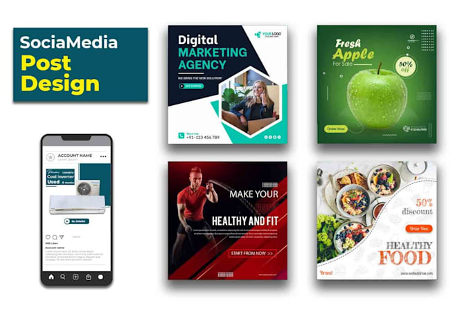 Be your amazing social media post creator by Rajidesign96 | Fiverr