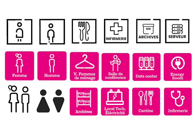 Create signage for your interior work space by Wiemchaoued | Fiverr