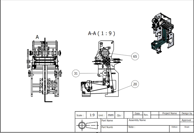 Design 2d and 3d mecanical drawings using autodesk inventor by Deangran | Fiverr